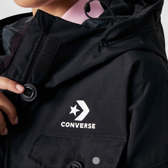 Converse | Jackets & Coats | Converse Utility Jacket Field Black Mens ...
